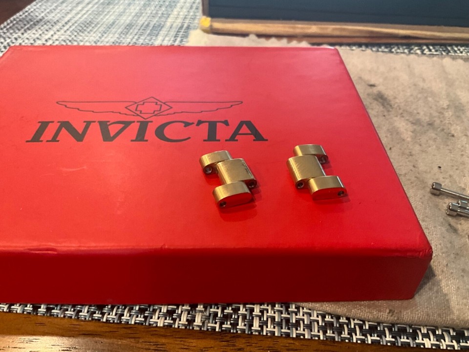 INVICTA RESERVE 20MM GOLD BRACELET LINKS REQUIRES SCREW AND PIN | eBay