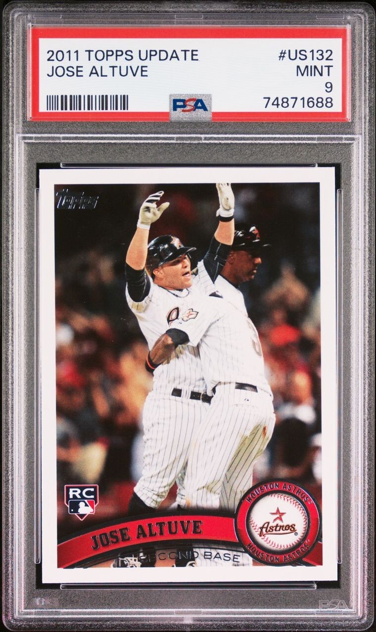 2011 Topps Baseball Update Jose Altuve Rookie Card #US132 PSA Mint 9 | eBay