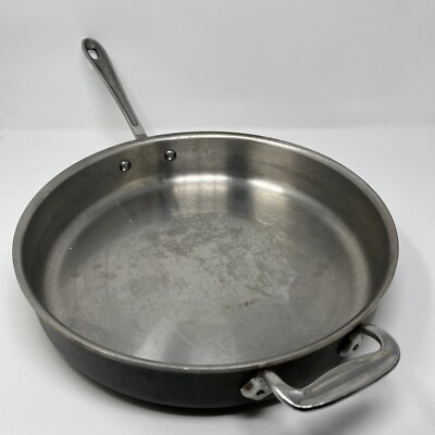 All Clad LTD Stainless Steel Anodized 13" Deep Saute Pan W/D. Handle ...