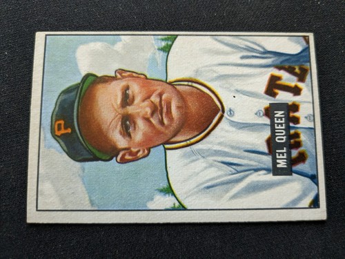 1951 Bowman Baseball Card # 309 Mel Queen - Pittsburgh Pirates RC (EX ...