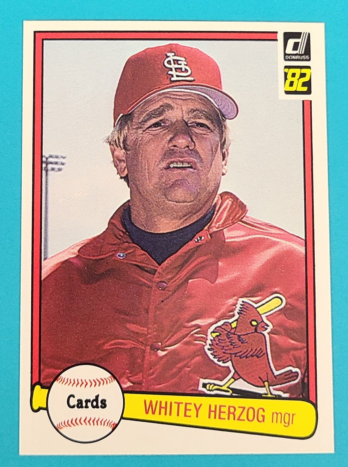 1982 Donruss MGR #190 Whitey Herzog St. Louis Cardinals Baseball Card ...