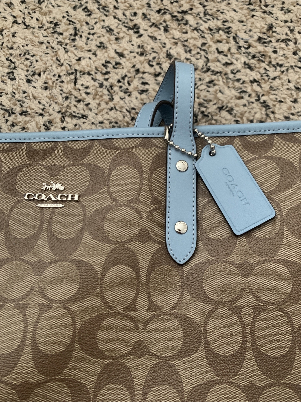 Coach F58292 City Zip Tote in Signature - Imitation Gold/Brown/Black ...