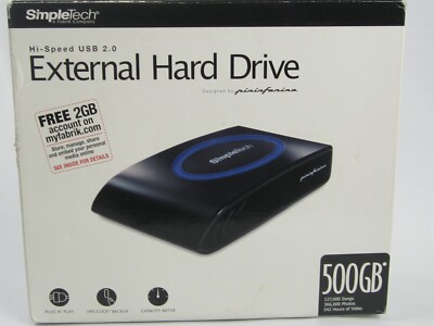SimpleTech SimpleDrive External Hard Drive 500GB USB 2.0 7200RPM HDD | eBay