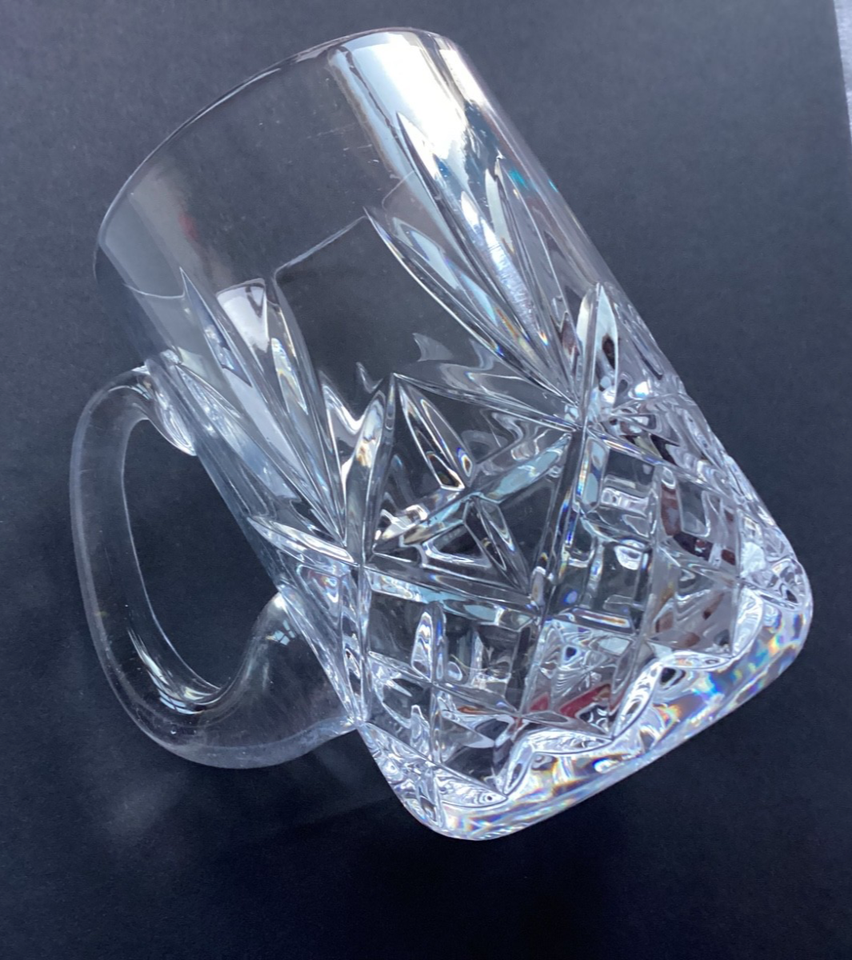 Lead Crystal Cut Glass Half Pint Tankard. | eBay UK