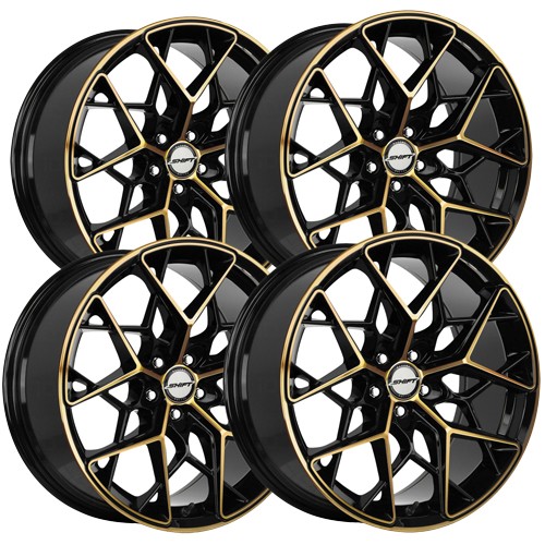 (Set-4) Shift H35 Piston 18x8.5 5x4.5" +35mm Black/Bronze Wheels Rims ...