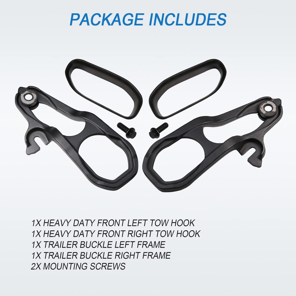JDMSPEED New Heavy Daty Front Car Tow Hooks Left & Right with Hardware ...