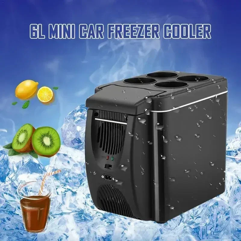 Car R12V DC Refrigerator Mini Fridge Freezer Plug In Cooler Refrige 6L ...