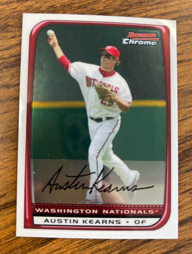 2008 TOPPS/Bowman Chrome Card # 95 Austin Kearns - Washington Nationals ...