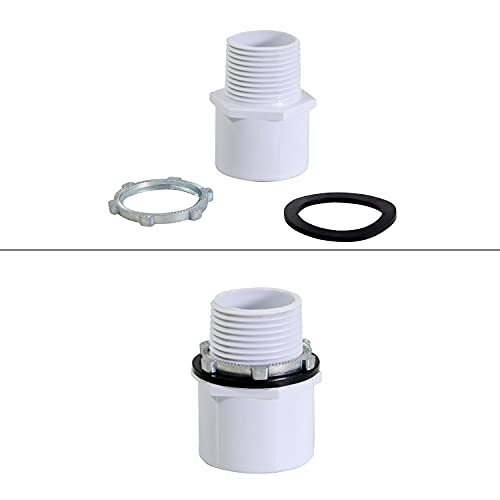 Everflow AWHP30 Aluminum Water Heater Drain Pan with 1 in. - 1-1/2 in ...