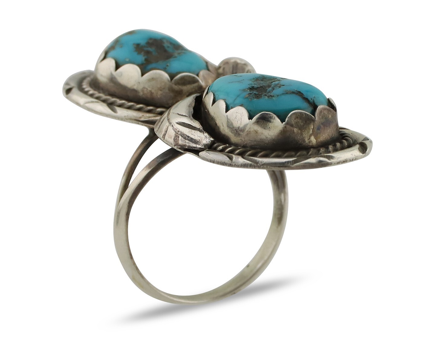 Navajo Ring 925 Silver Sleeping B Turquoise Signed SC C80s | eBay