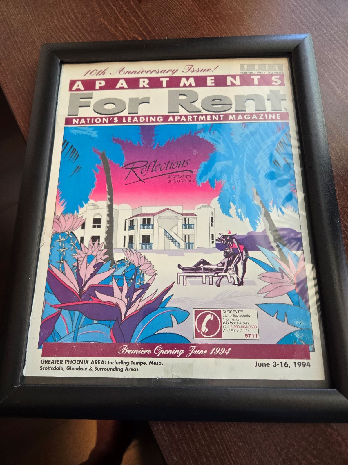 WATER COLOR* FRONT COVER OF (APARTMENTS) FOR RENT MAGAZINE, FRAMED | eBay