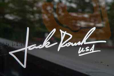 Jack Roush signature window stickers 6" x2 pair decals logo mustang ...