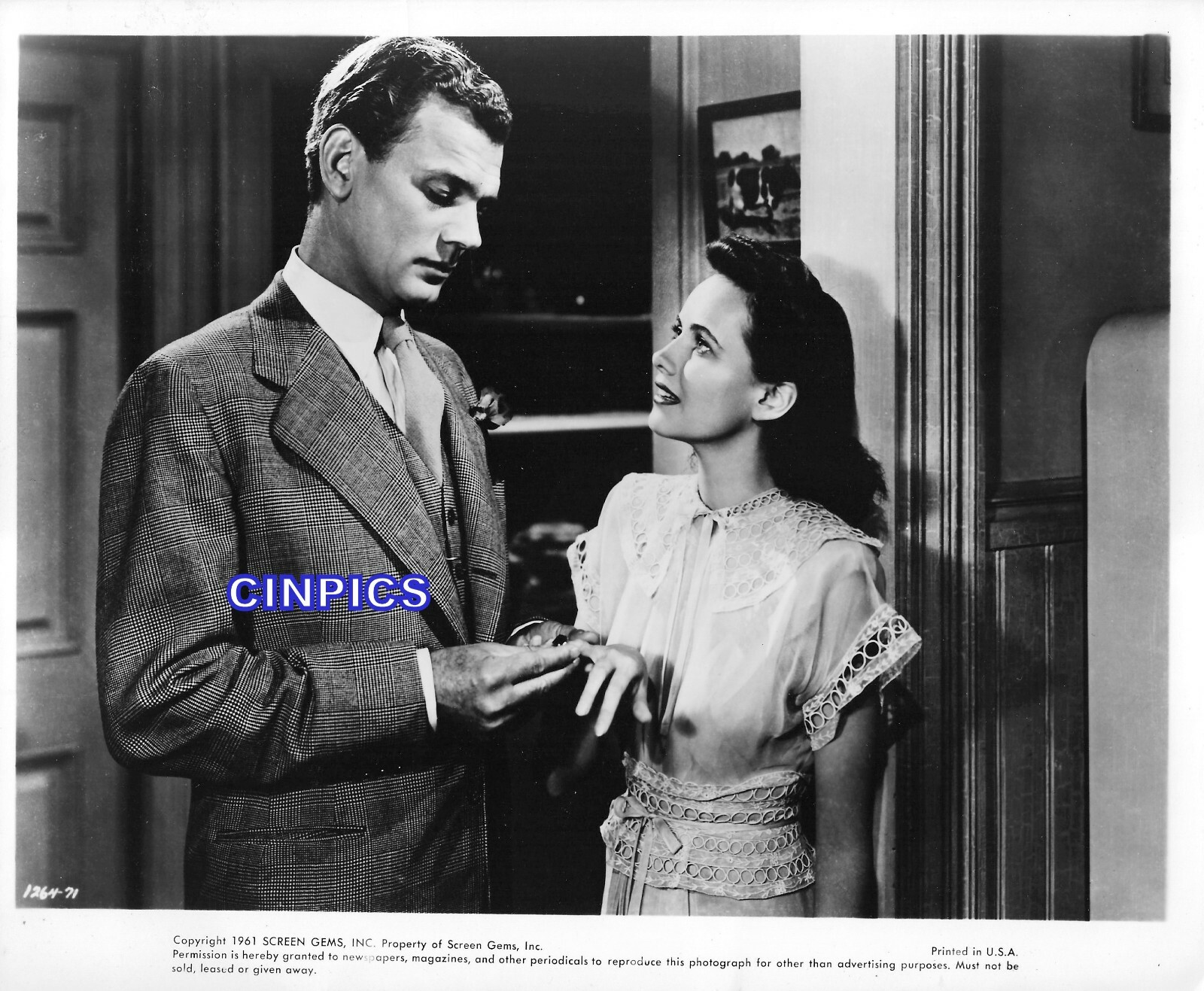 TERESA WRIGHT,JOSEPH COTTEN 1961 "SHADOW OF A DOUBT" STUDIO REPRINT ...