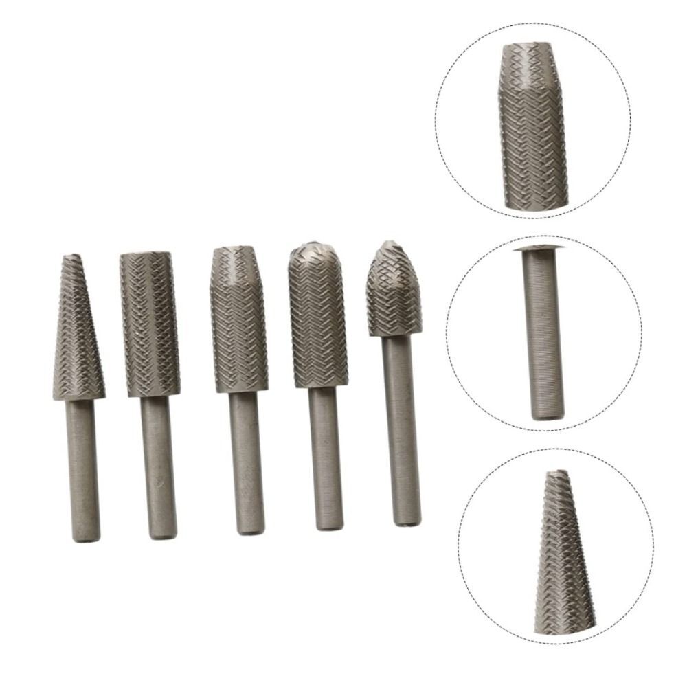5pcs Steel File Drill Bits Rotary Bit Grinder Woodworking,Polishing ...