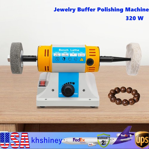 Pro Jewelry Bench Polisher Bench Lathe Polishing Buffing Machine Buffer ...