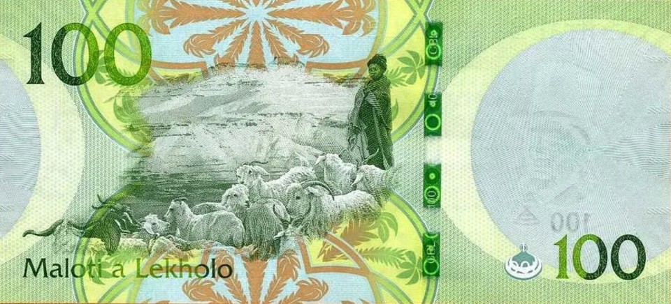 2021 Banknote Lesotho 100 Maloti Sherpherd Uncirculated. One Hundred ...