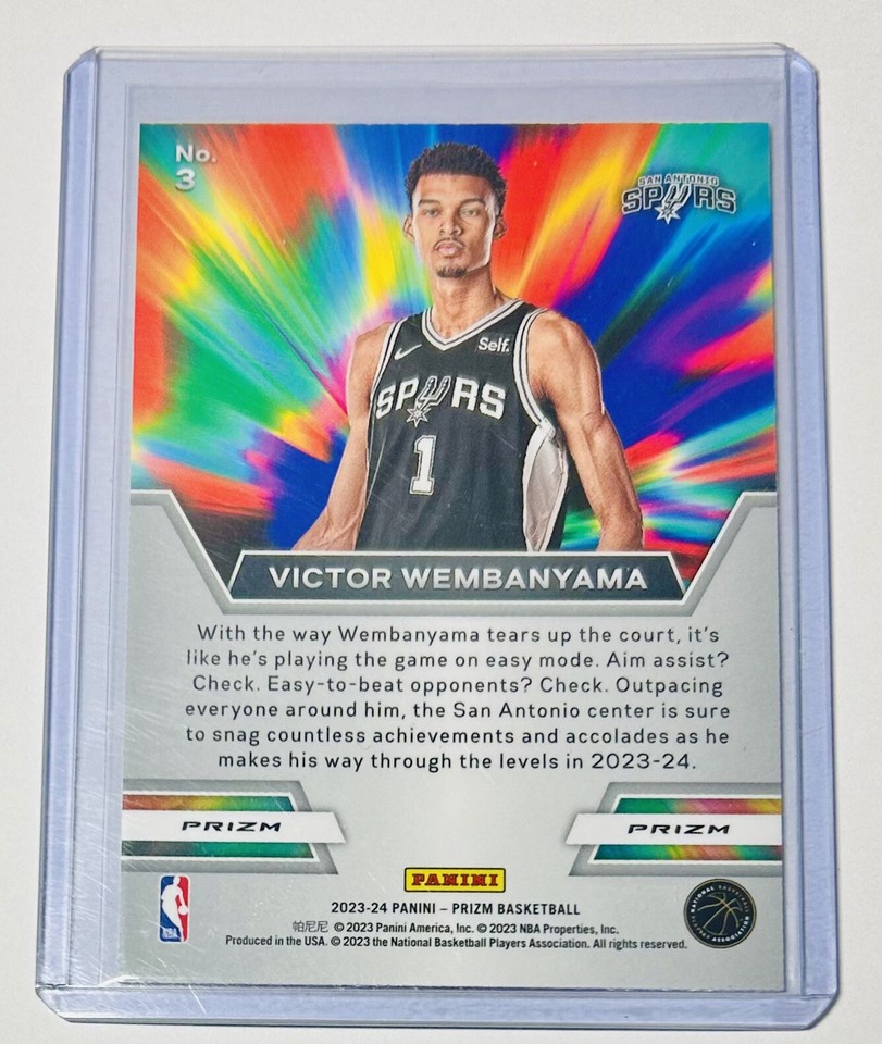 2023-24 Prizm Silver Holo Instant Impact Victor Wembanyama Rookie Card ...