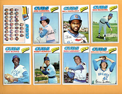 1977 Topps Team SET (24) CHICAGO CUBS MADLOCK MONDAY TRILLO REUSCHEL ...