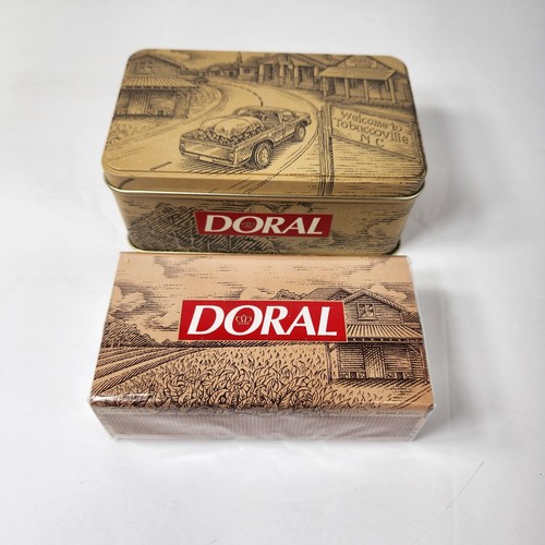Vintage Doral Tin with (2)Sealed box of Wood Stick Matches Tobaccoville ...