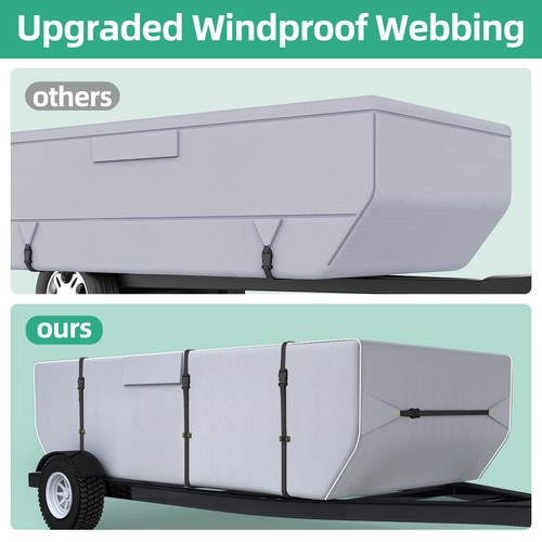 900D Waterproof Pop Up Camper Covers Tent Trailer Cover with Reflective ...