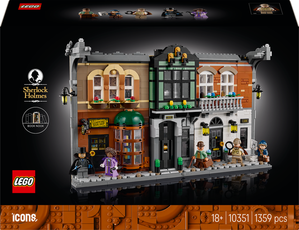 LEGO Icons 10351 Sherlock Holmes Book Nook 1359 pcs Building Kit | eBay