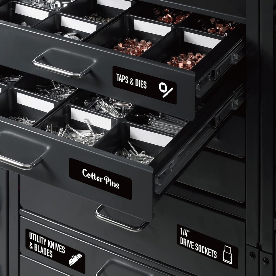 90 PCS Magnetic Toolbox Labels | Large, Easy-Read Tool Chest Drawer ...