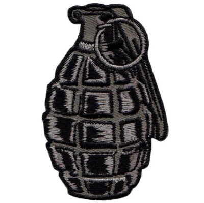Grenade Applique Patch - Explosive Weapon War Badge 2.5" (Iron on) | eBay