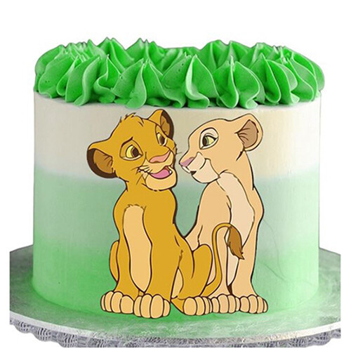 The Lion King Simba and Nala Edible Icing Cake Topper Image Birthday ...