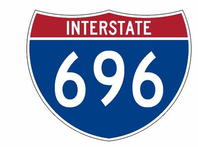 Interstate 696 Sticker R2345 Highway Sign Road Sign | eBay
