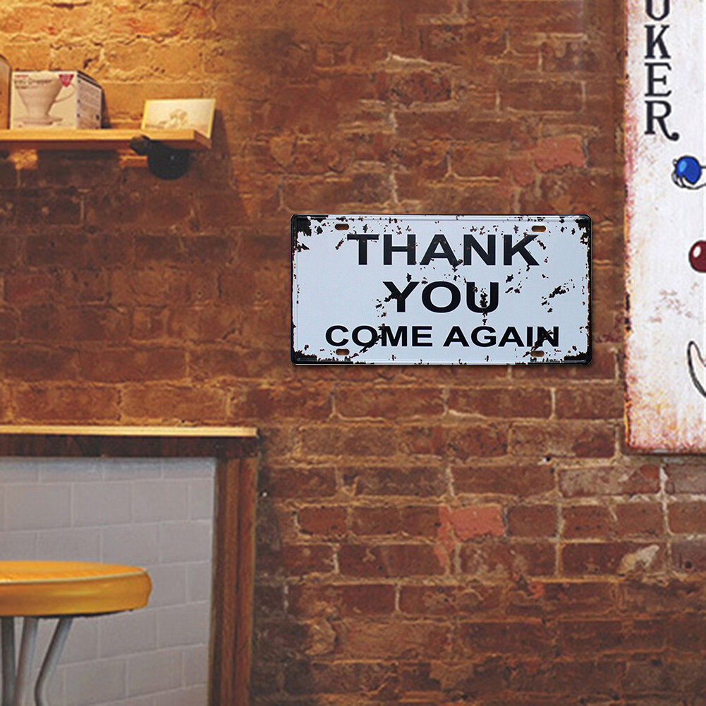 Vintage Rectangle Warning Metal Signs Retro Waterproof Door Hanging ...