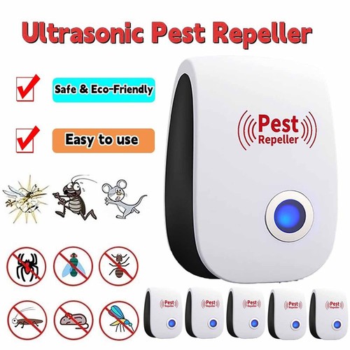 New 2025 Ultrasonic Pest Repeller Control Electronic Repellent Mice Rat ...
