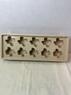 Vintage Texice Texas State Shaped 10 Ice Cube Tray Beige, Plastic-2 ...