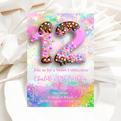 YOU PRINT, 12th Birthday Girl Personalised Digital Printable Candy ...