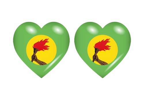 2x Autocollant sticker drapeau coeur ZR zaire | eBay