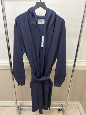 UGG BRUNSWICK 1131475 Men's Hooded Belted Loungewear Bath ROBE Patch ...