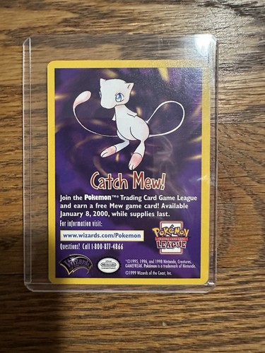 CATCH MEW Card Promo - Pokémon the Movie - 1999 Pokémon Wizards of the ...