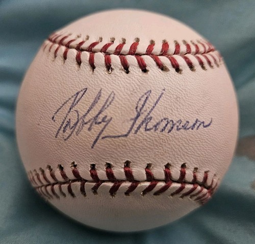 Bobby Thomson Signed Autograph Rawlings Baseball Giants, Braves, Cubs ...