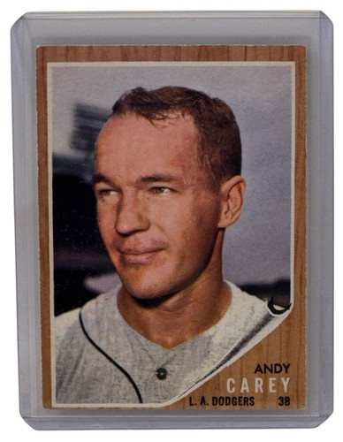 Andy Carey 1962 Topps Baseball Card Los Angeles Dodgers Third Base #418 ...