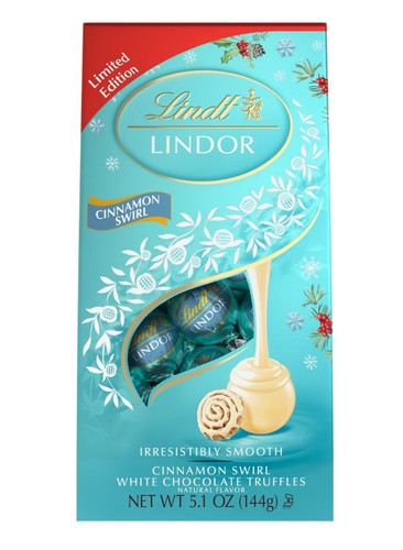 🔴New LIMITED Lindt Lindor CINNAMON SWIRL Milk Christmas Chocolate ...