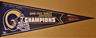 ST. LOUIS RAMS 2001 NFC WEST DIVISION CHAMPIONS NFL PENNANT | eBay