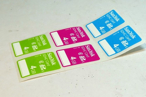 Sandisk SD SDHC Memory Card sticker label replacement stick on | eBay