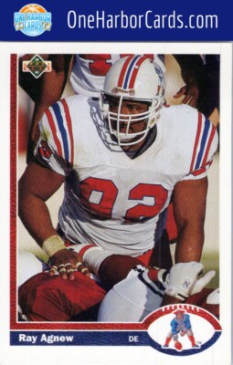 1991 Upper Deck New England Patriots #352 Ray Agnew | eBay