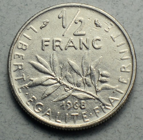 France ½ Franc 1968 KM#931.1 Europe Coin | eBay