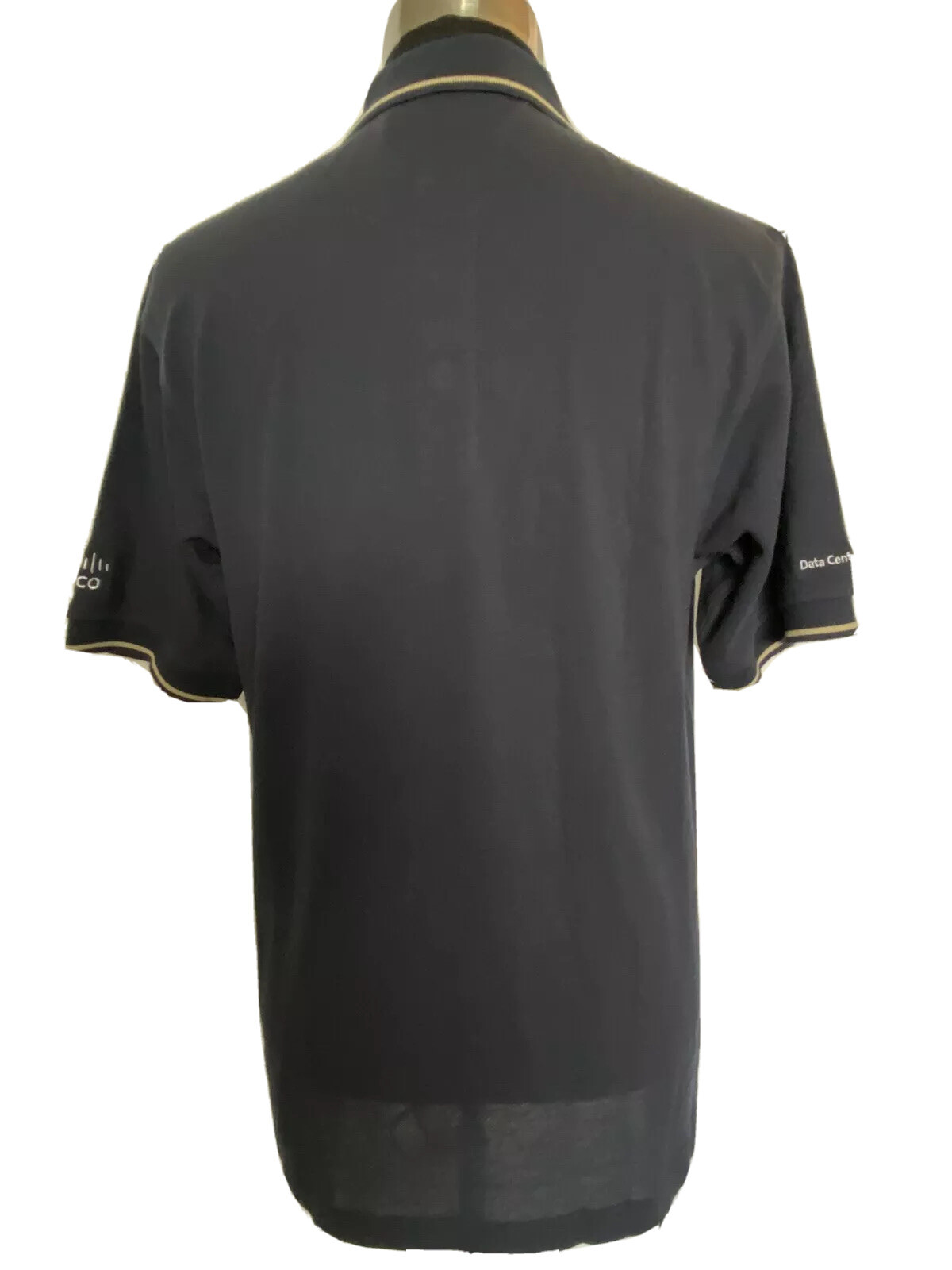 Cisco Polo Shirt Mens Medium M Blue Tan Cotton Data Center Networking ...