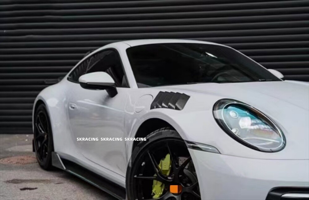 For Porsche Carrera 911 992 Front Bumper Hood Side Fenders Cover Carbon ...