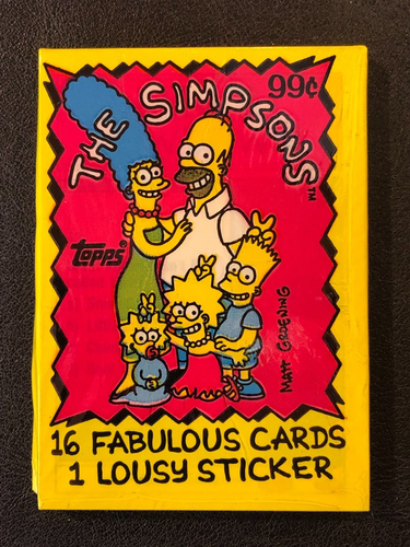 The Simpsons 1990 Topps TV Series Trading Card Sealed Unopened Jumbo ...