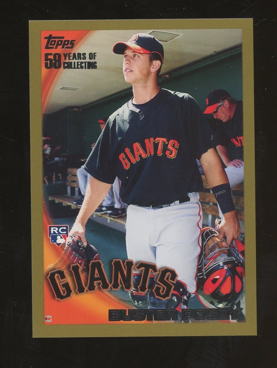 Buster Posey 2010 Topps Baseball Rookie Card RC SF Giants #2 Gold /2010 ...
