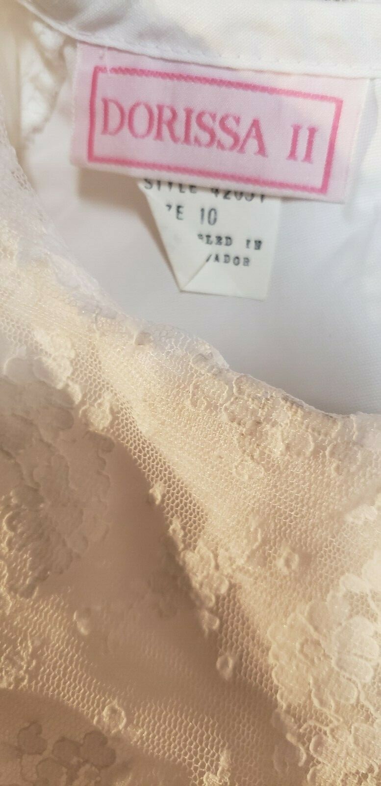 Girl's Vintage Dorissa Gunne Sax Style White Dress Sz… - Gem