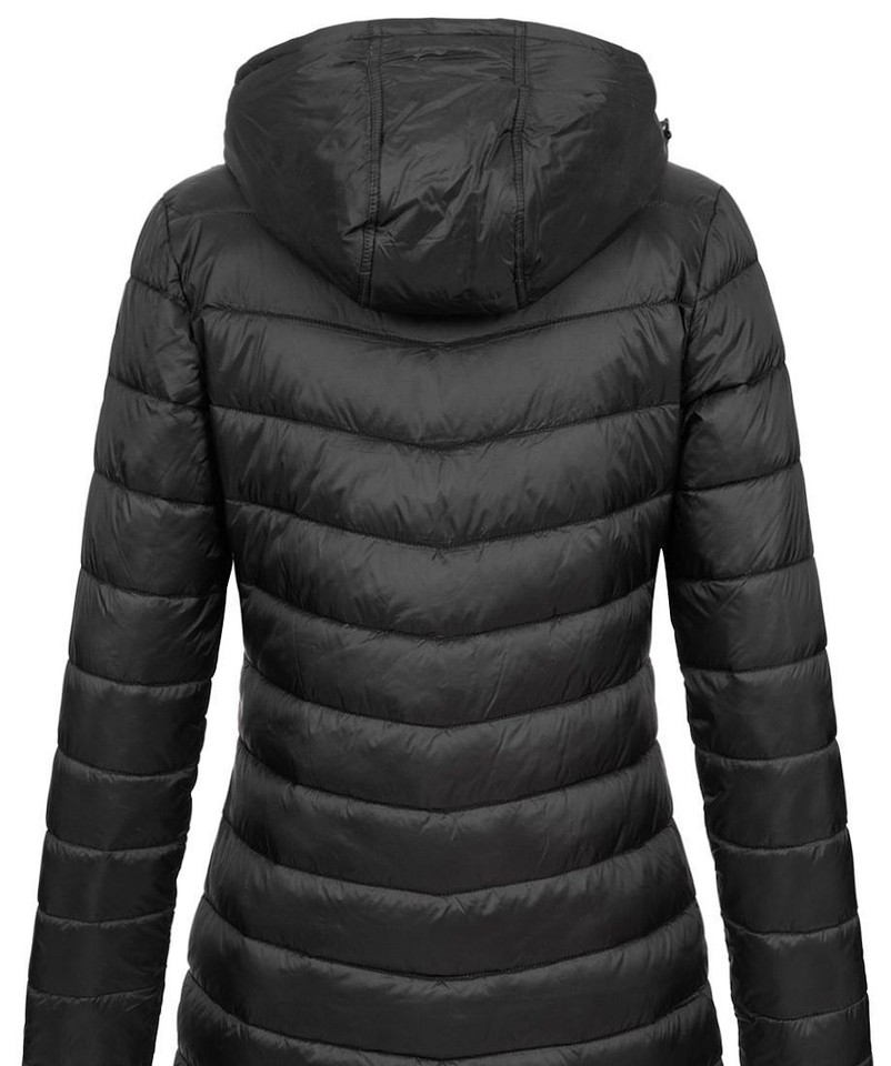 New View Damen Steppmantel Jacke Steppjacke Übergangsjacke Kapuze Tessa ...