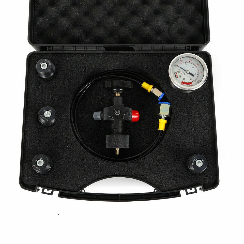 3500PSI Hydraulic Accumulator Nitrogen Charging Filling Kit Gas Valve ...